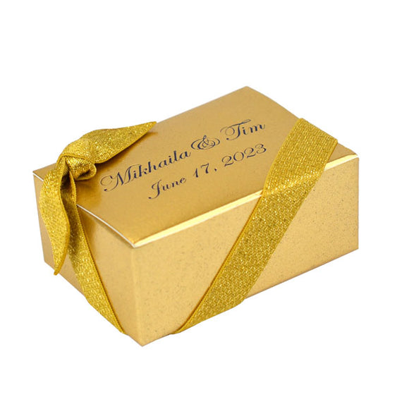 Engraved Little Gold Box, Set of 50| Custom Chocolate Favors | Harbor ...