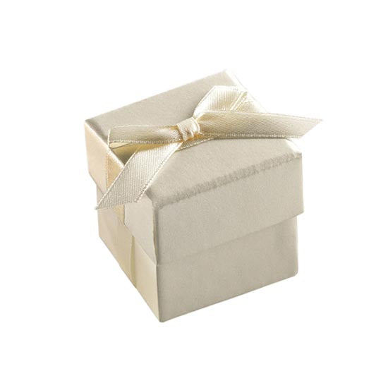 White Gift Box Gold Ribbon